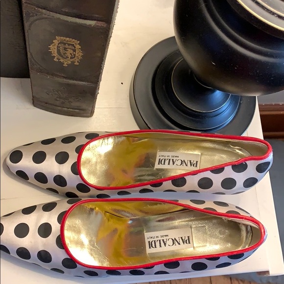 Pancaldi | Shoes | Vintage Satin Pancaldi Polka Dot Heels Sz 9aa | Poshmark